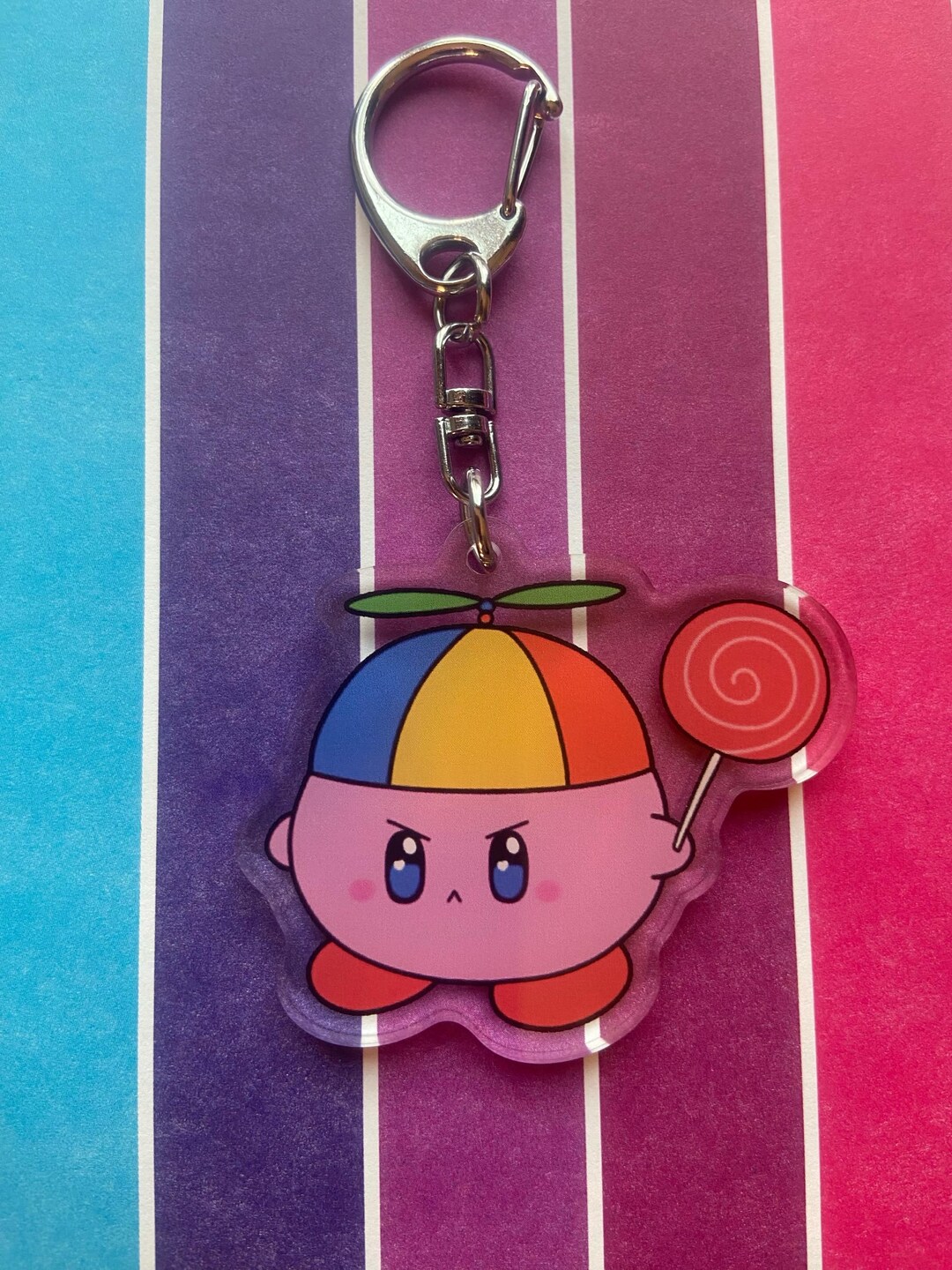 Double-sided Acrylic Lollipop Poyo Keychain Charm - Etsy