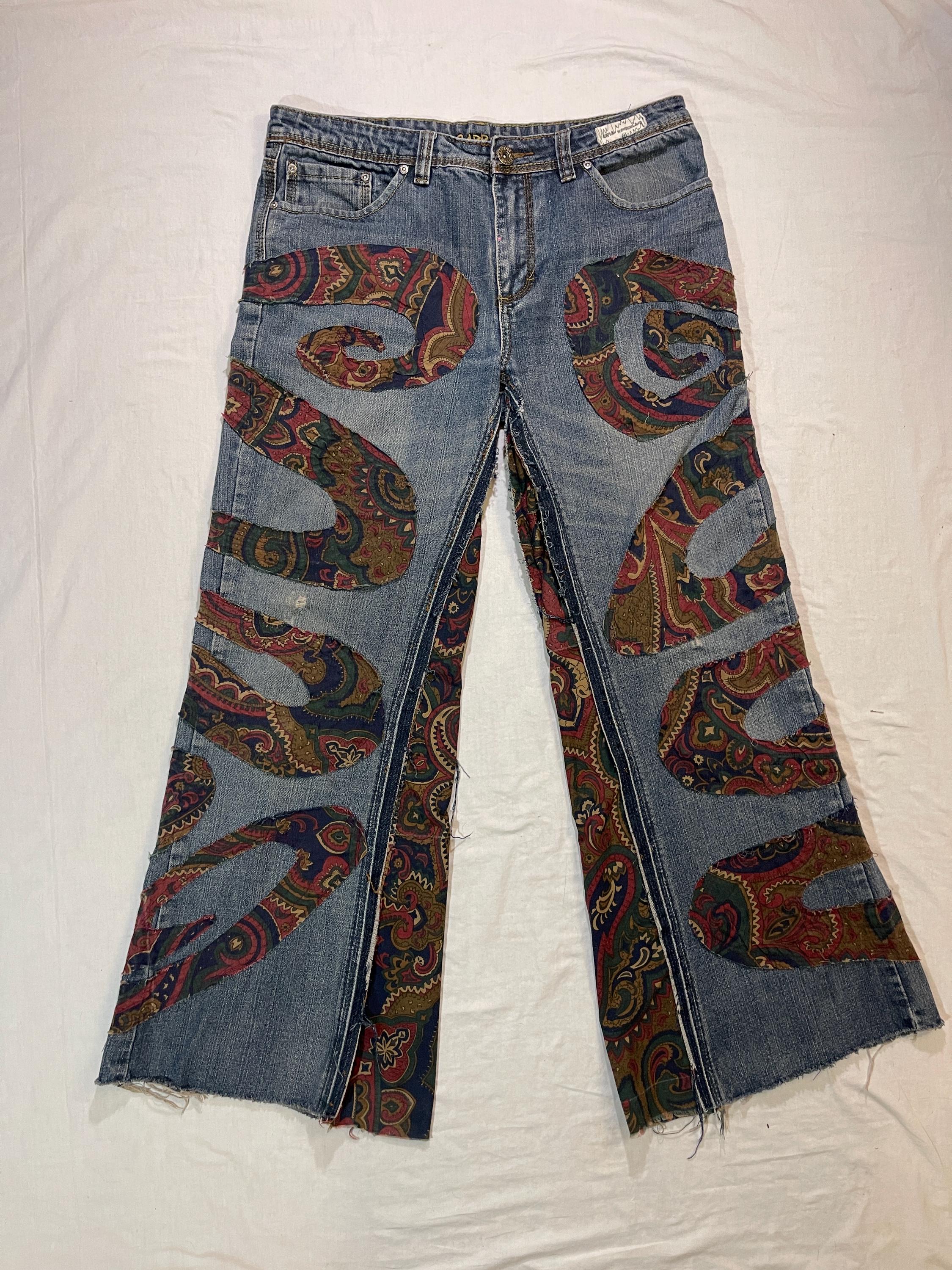 Upcycled Paisley Swirl Raver Pants - Etsy