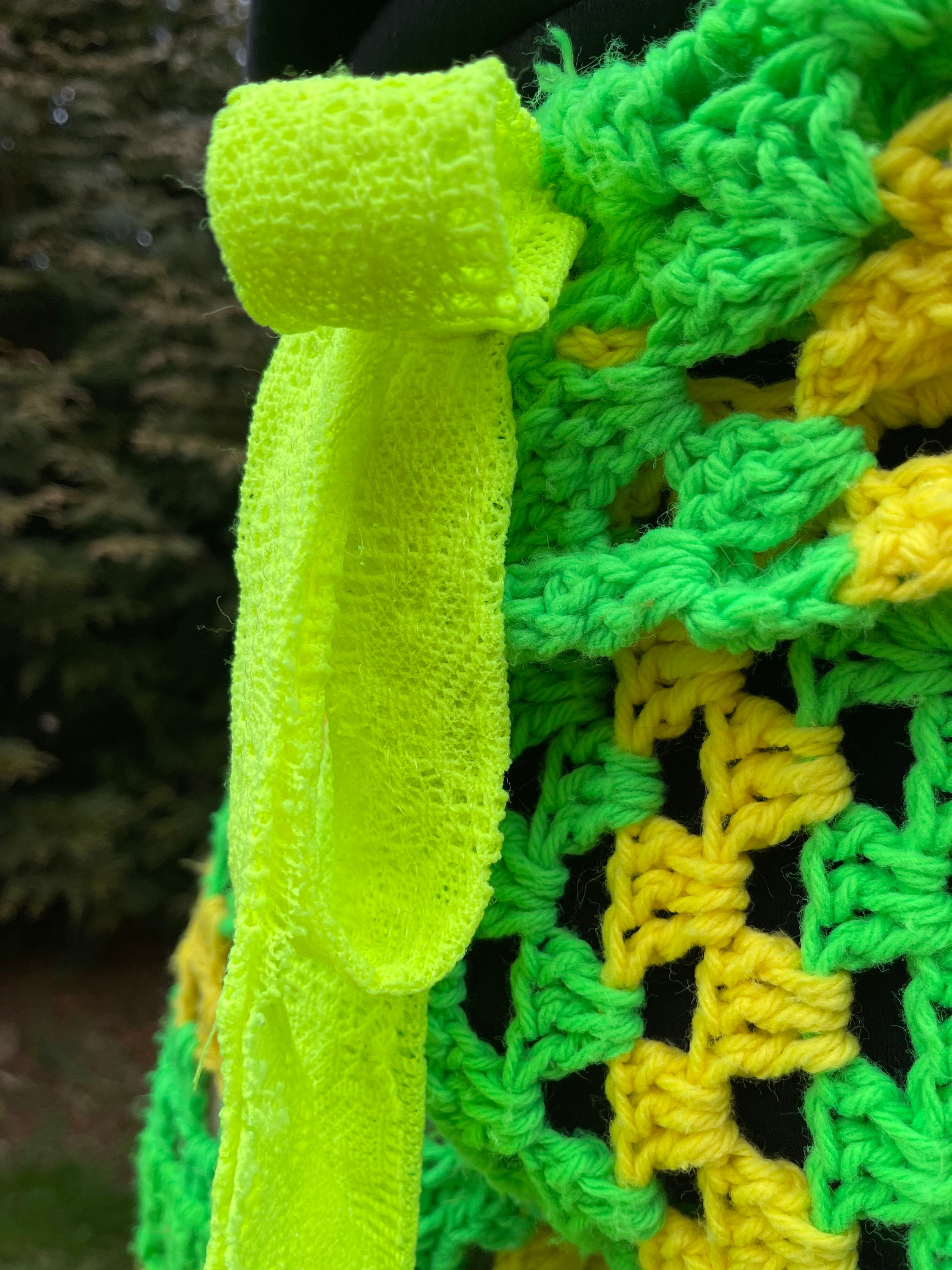 Black Light Neon Crochet Rave Pants - Etsy