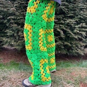 Black Light Neon Crochet Rave Pants - Etsy