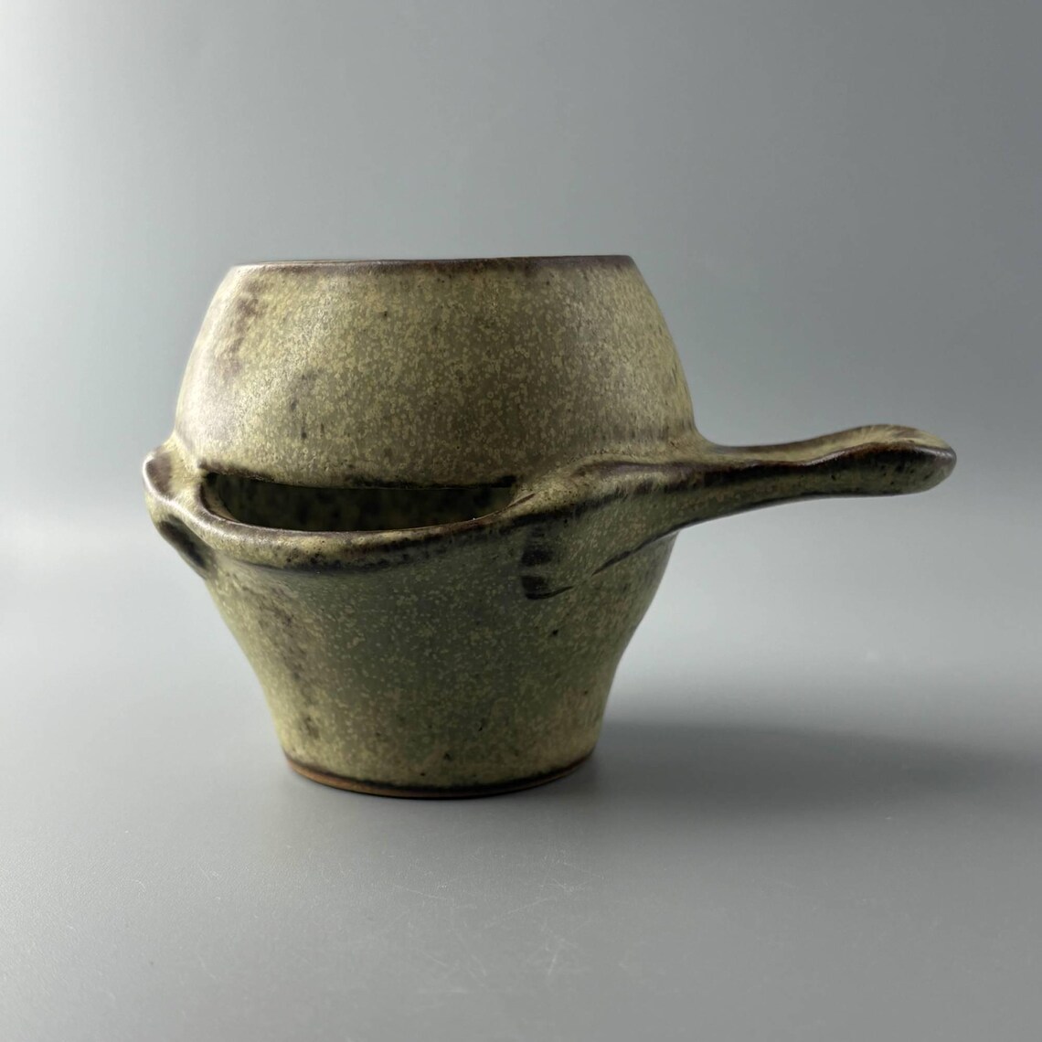 Vintage Ceramic Egg Separator – Handmade Pottery Kitchen Tool, Rustic ...