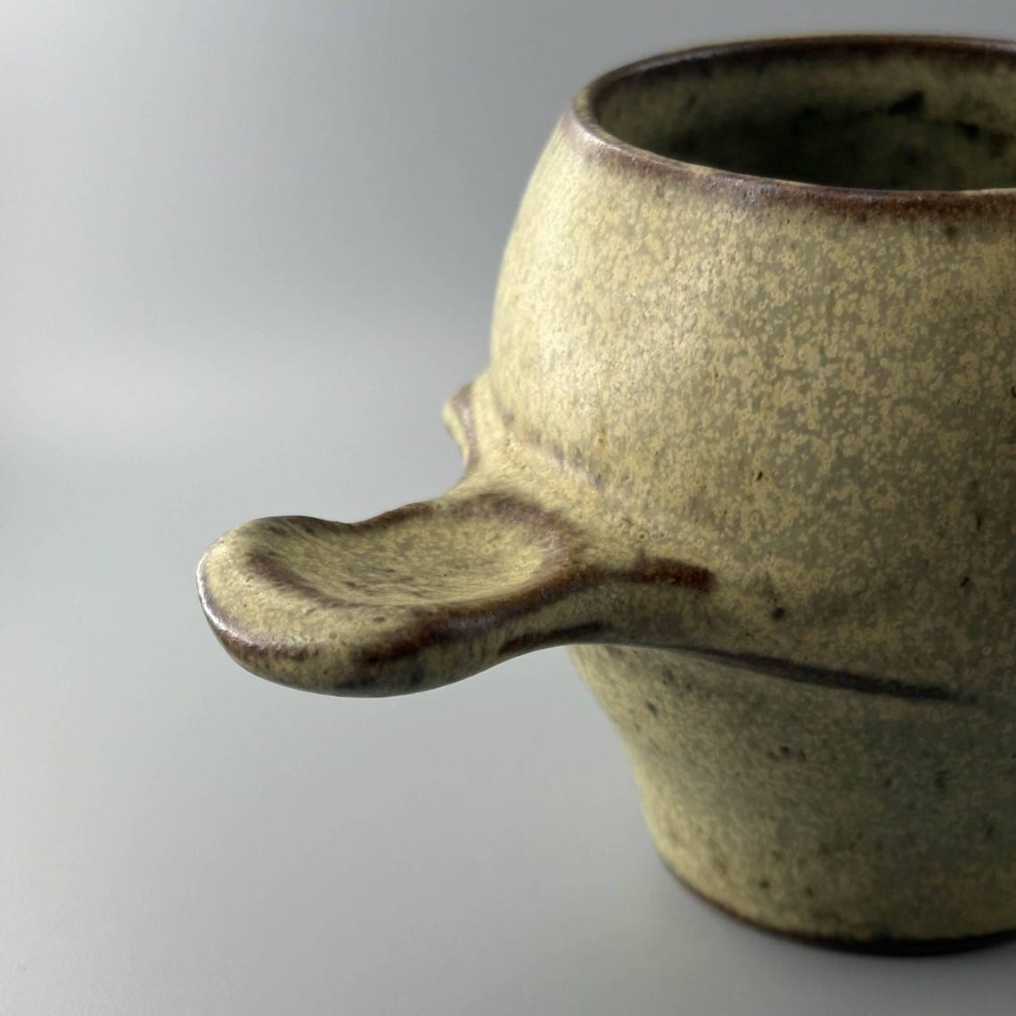 Vintage Ceramic Egg Separator – Handmade Pottery Kitchen Tool, Rustic ...