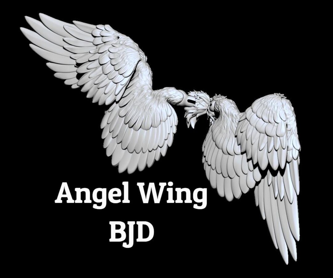 Angel Wings BJD 3D Printable for Doll | Articulated Wing for Angel ...