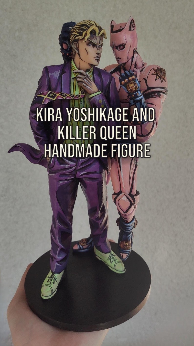 Kira Yoshikage and Killer Queen Handmade Figure | Jojo Bizarre ...