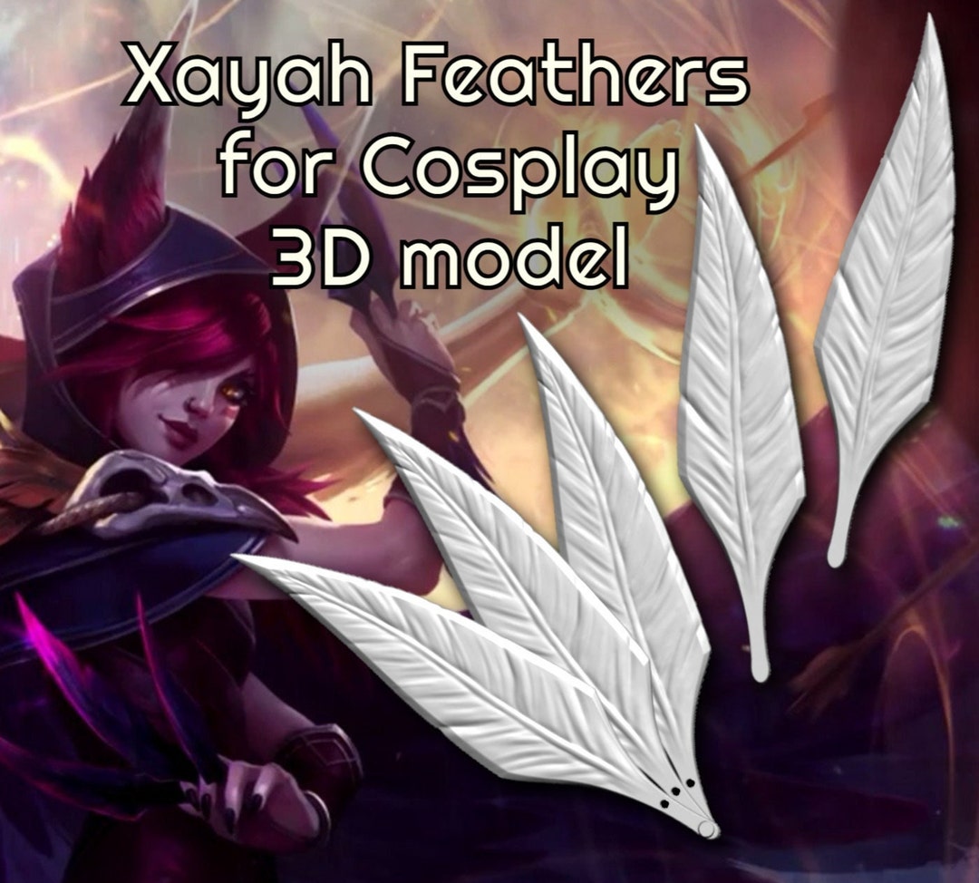 Xayah Feathers for Cosplay | League of Legends 3D Model Printable ...