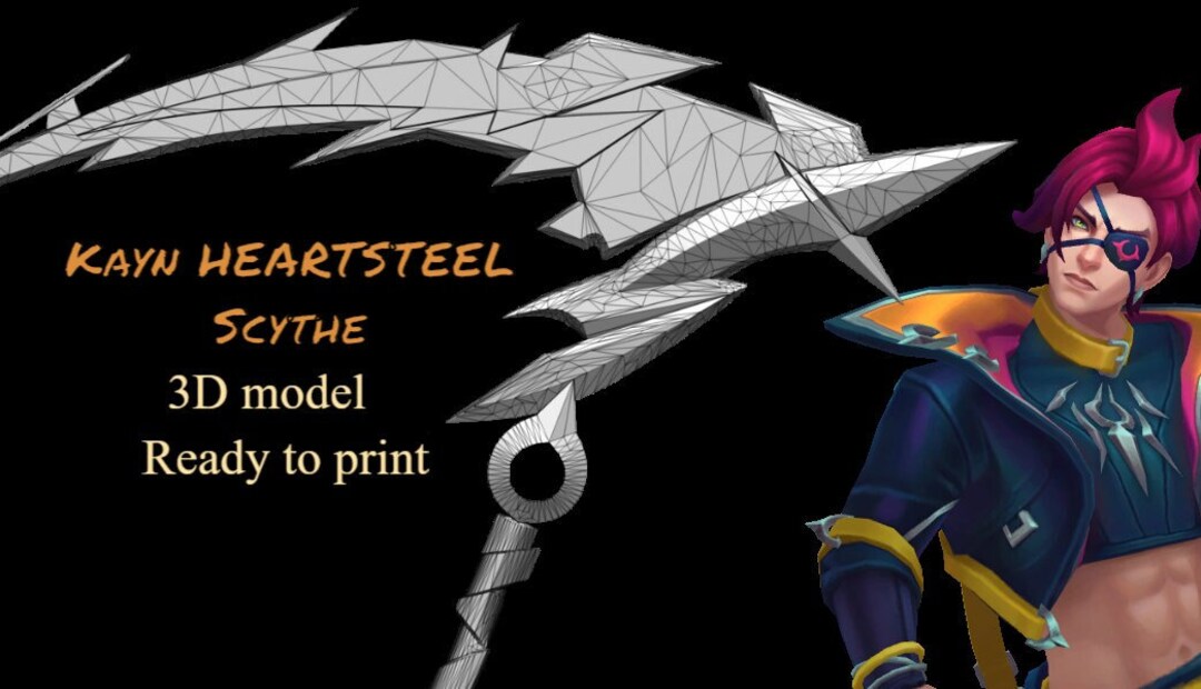 Kayn HEARTSTEEL Scythe 3D Model - Etsy