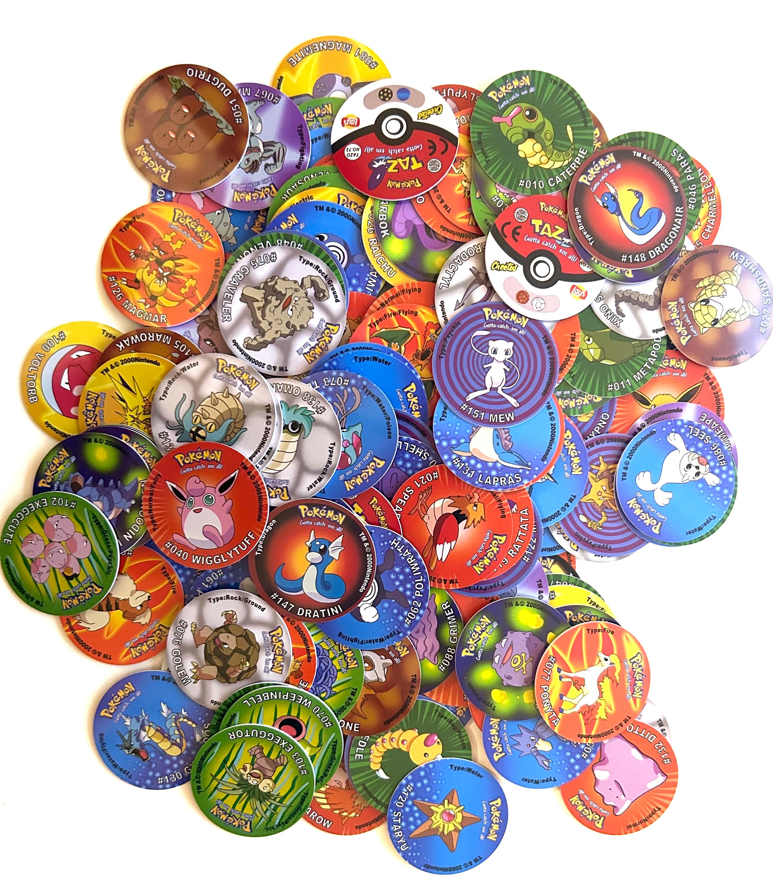 Brand New Pokemon Tazos / Generation 1 or Generation 2 / All Completed ...