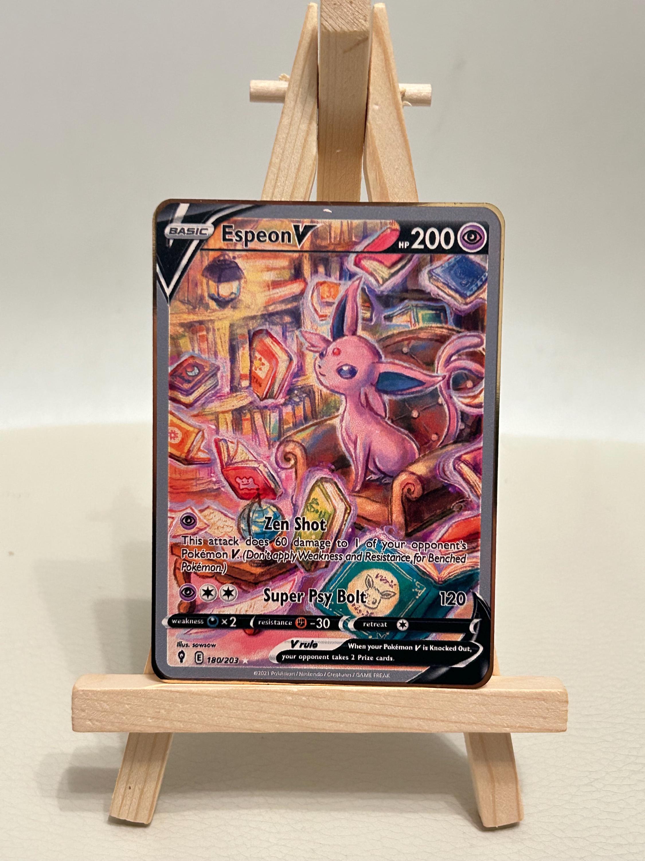 Gold Metal Pokemon Cards Solid Heavy Christmas Gift Handmade Pikachu ...