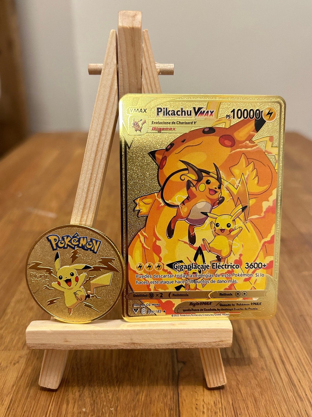 Pokemon Gold Metal Cardcoin /fun Art Pokemon Cards for Collectors /best ...