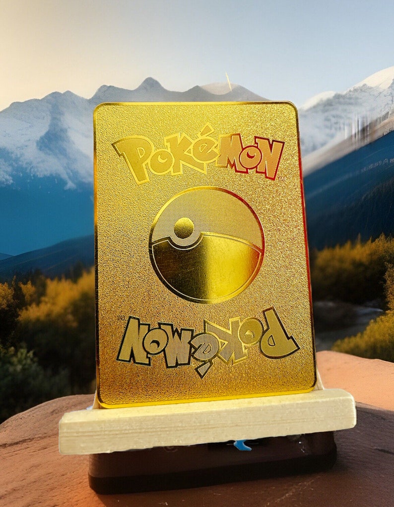Pokemon Gold Metal Cards / Fun Art Pokemon Cards for Collectors /best ...