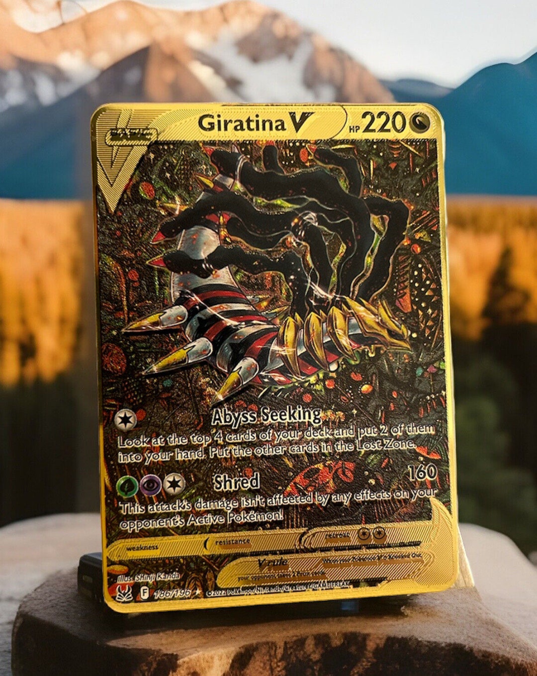 Pokemon Gold Metal Cards / Fun Art Pokemon Cards for Collectors /best ...