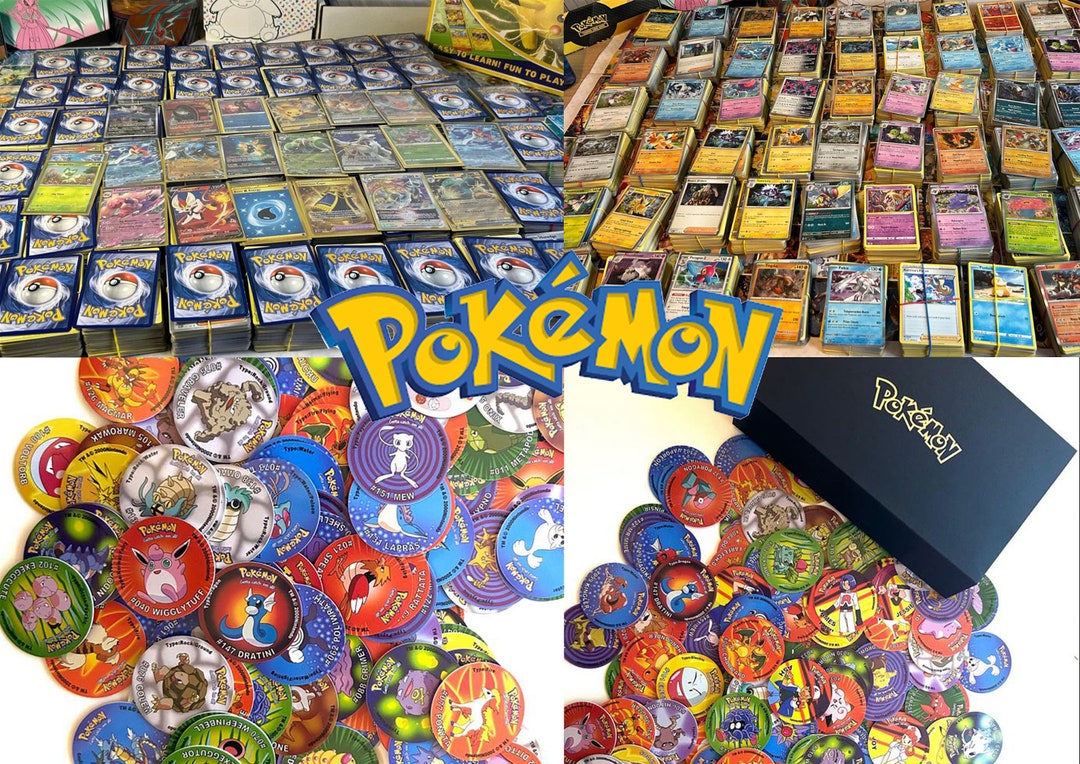 Brand New Pokemon Tazos and Pokemon Cards Bundle Gift Collection Set ...