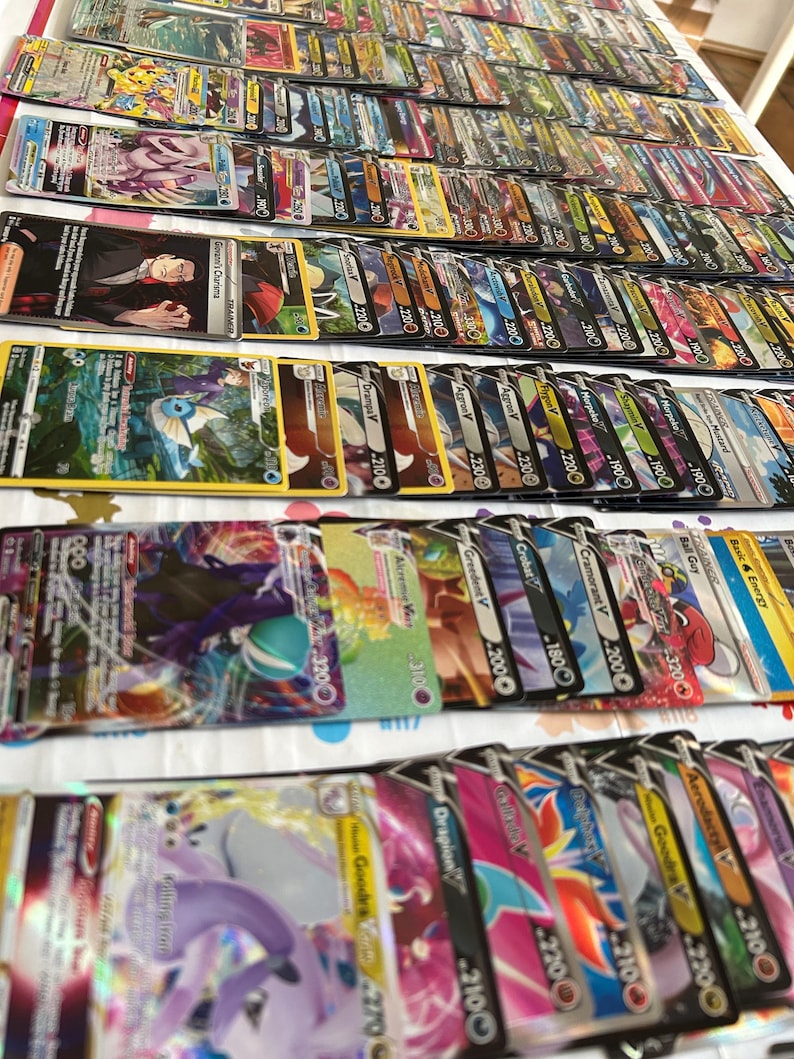 Pokemon Card Bundle: Ultra Rare, Holographic, Stickers & Tazos - Etsy