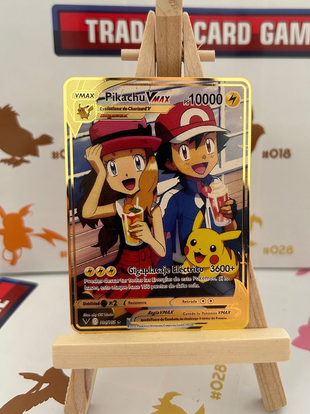 Pokemon Gold Metal Cards / Fun Art Pokemon Cards for Collectors /best ...