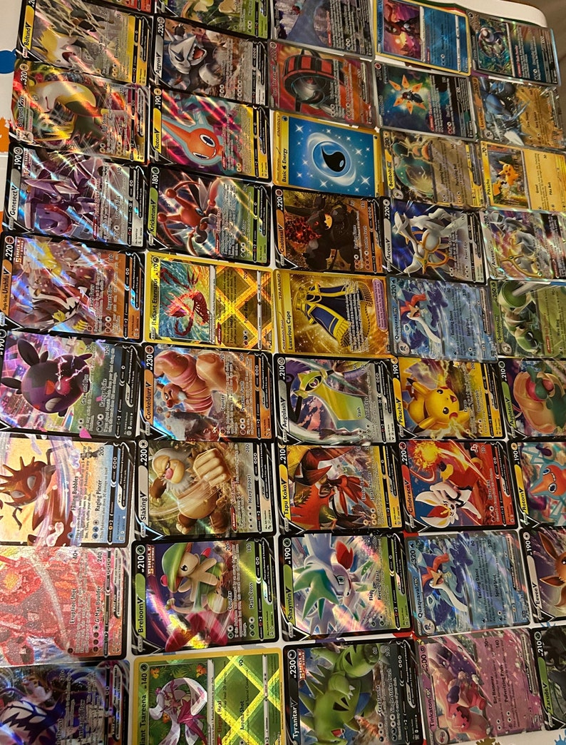 Pokemon Card Bundle: Ultra Rare, Holographic, Stickers & Tazos - Etsy