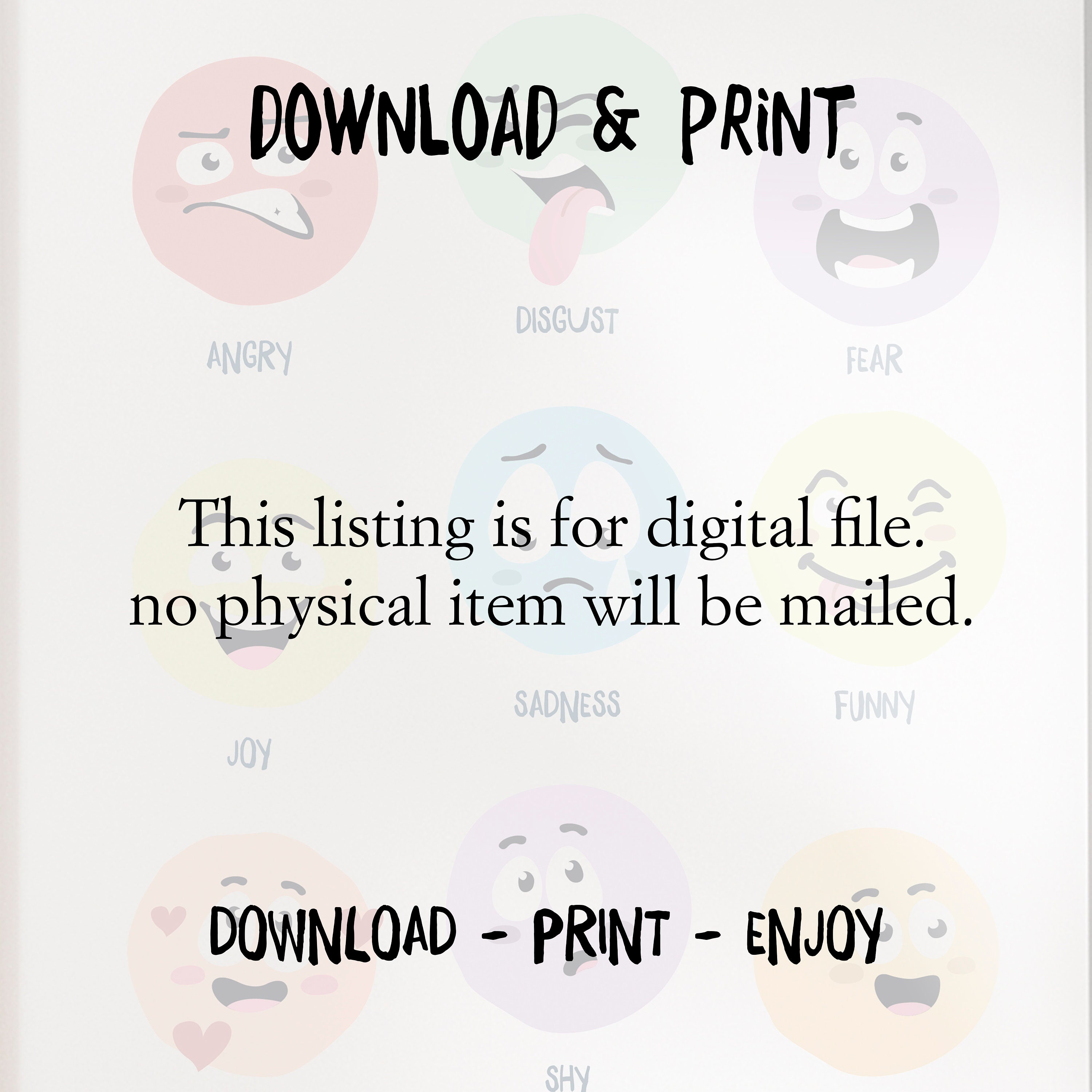 Rainbow Feelings Chart, Emotions Print, PRINTABLE Wall Art, Montessori ...