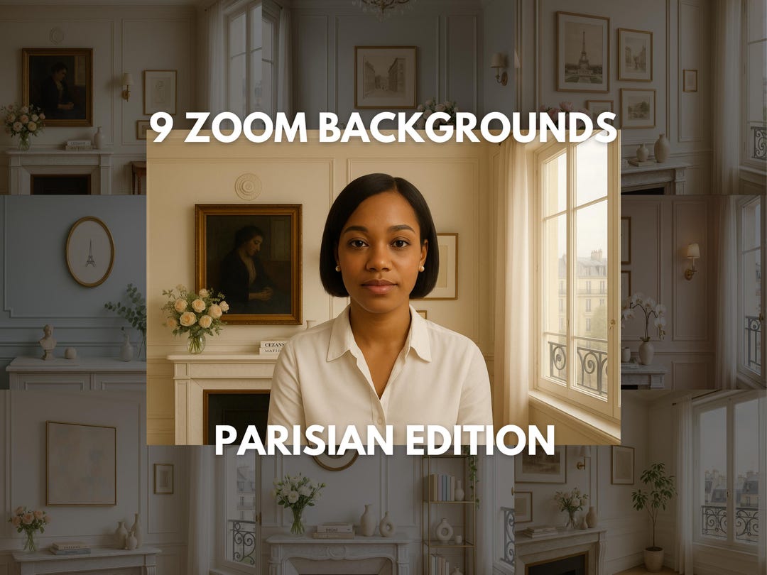 Parisian Apartment Zoom Backgrounds | Elegant French Home Office Decor ...