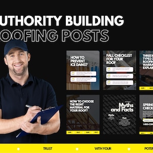 Social Media Templates for Roofers, Social Media Content for Roofing ...