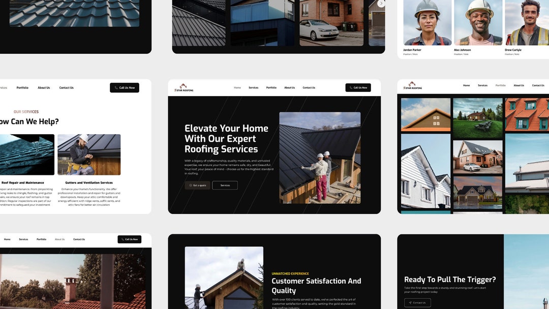 Premium Wix Template for Roofers, Home Improvement, Contractor, Wix ...