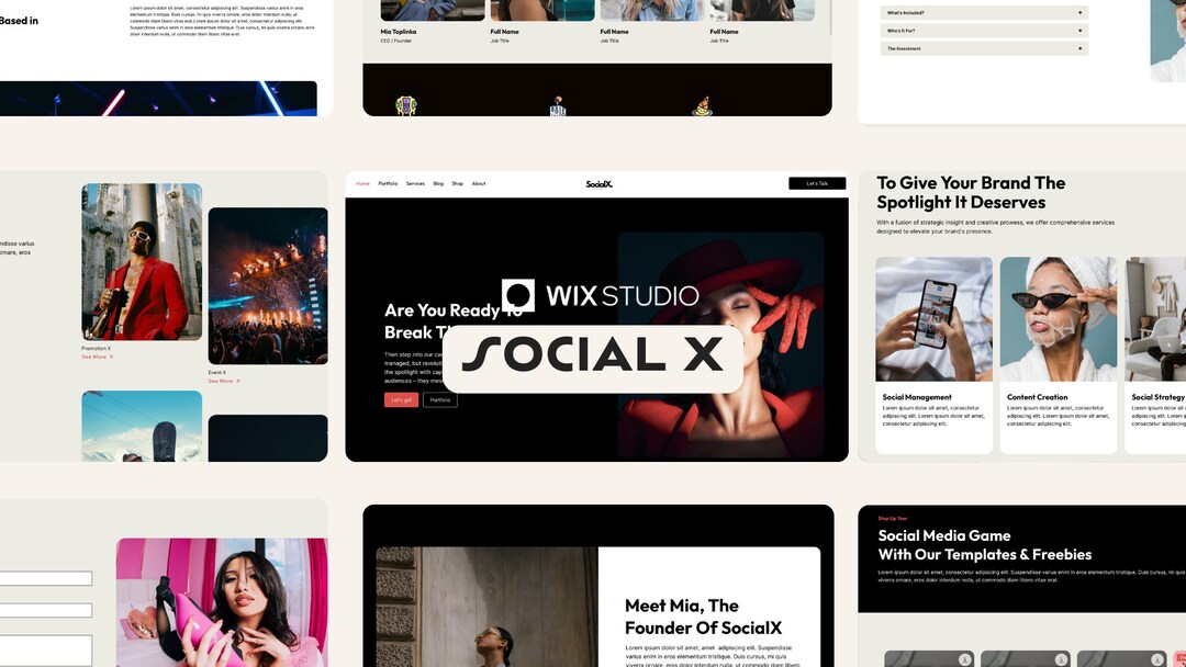 Social Media Manager Wix Studio Website Template | Marketing Agency ...