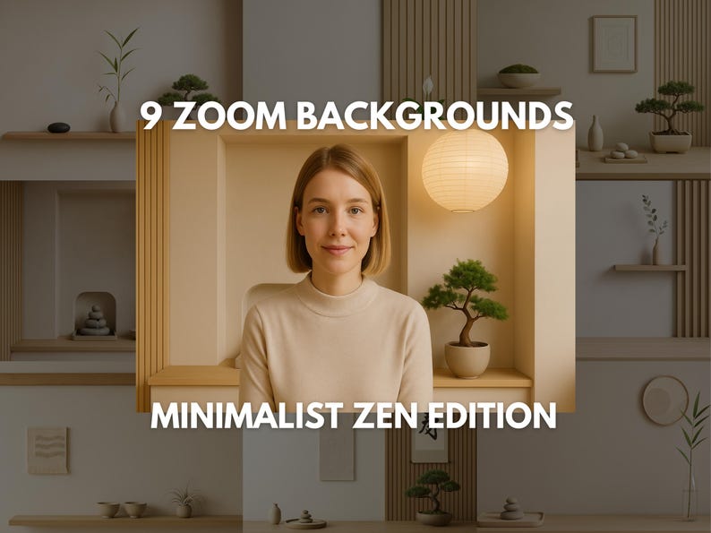Minimalist Zen Workspace Zoom Background | Virtual Background for Zoom ...