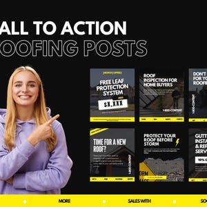 Roofing Social Media Templates: 100 Canva Posts for Roofers - Etsy
