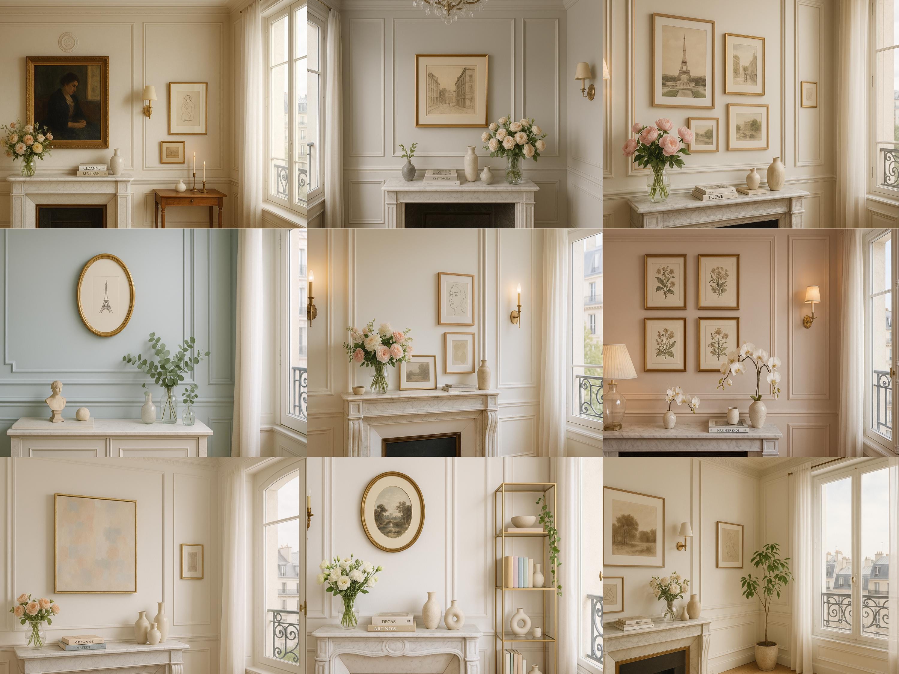 Parisian Apartment Zoom Backgrounds | Elegant French Home Office Decor ...