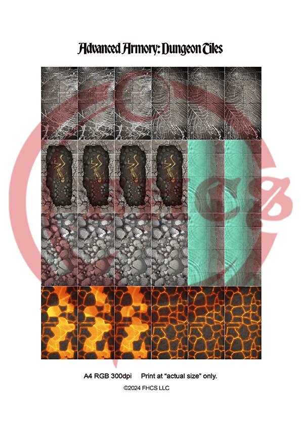 Dungeon Hazard Tiles PDF UK/EU A4 Size - Etsy