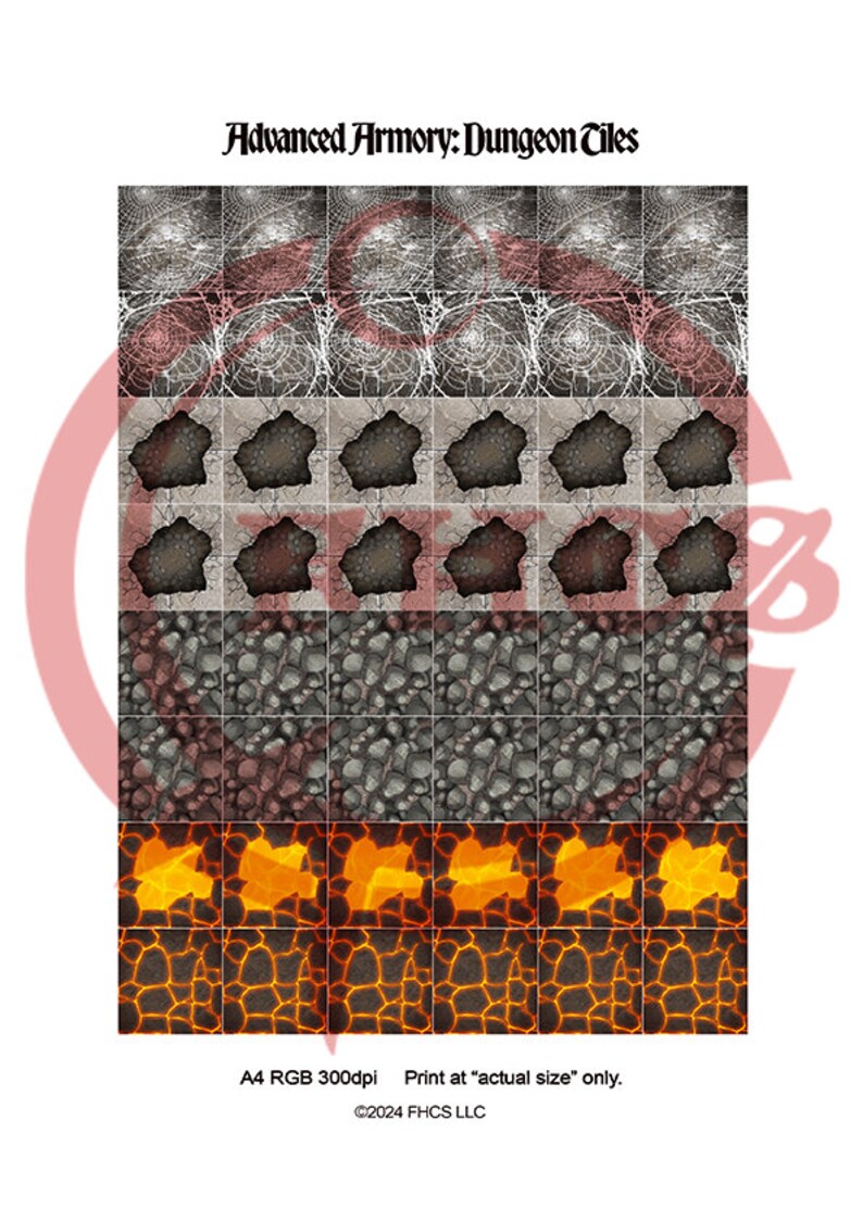 Dungeon Hazard Tiles PDF UK/EU A4 Size - Etsy