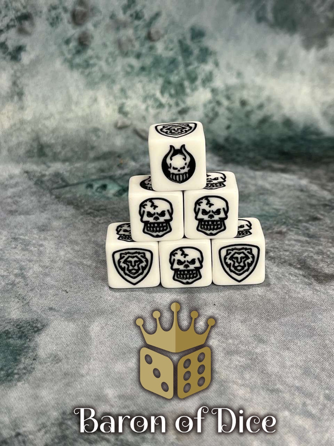Battle Dice, Classic White, Set of 6 - Etsy