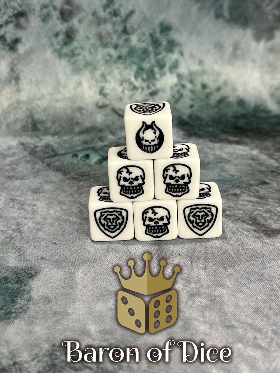 Battle Dice, Classic White, Set of 6 - Etsy