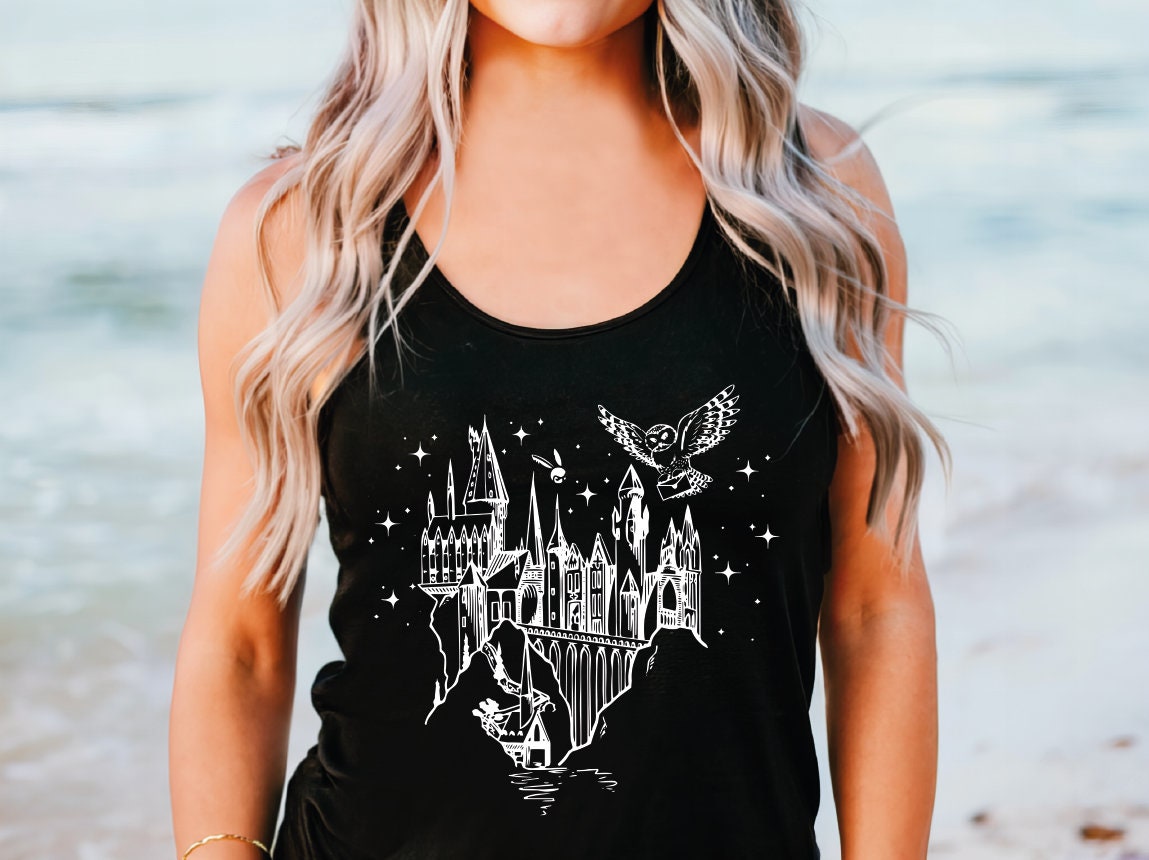 Wizard School Tank Top, Magical Castle Tank Top for Women, Universal ...