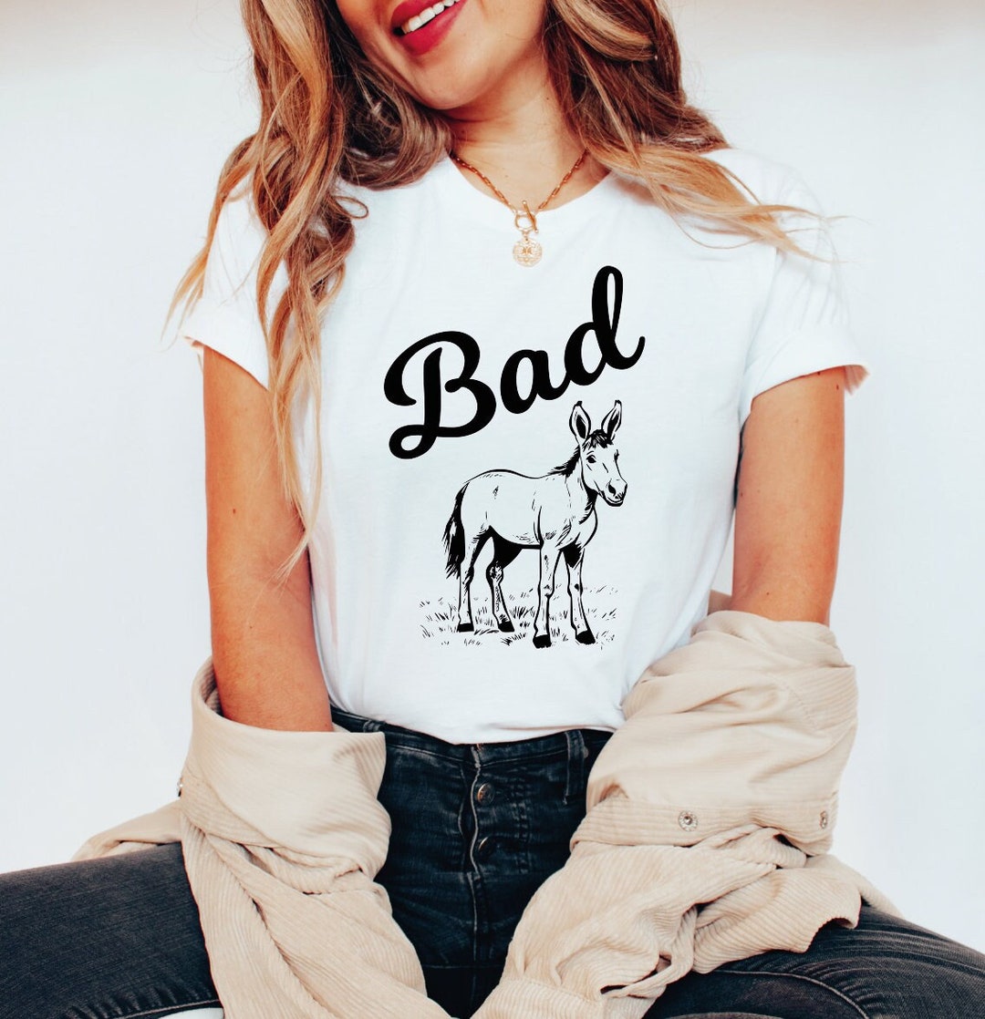 Funny Bad Ass Donkey Shirt, Funny Tshirts, Sarcastic Tee, Sarcastic Women Shirt, Funny Men ...