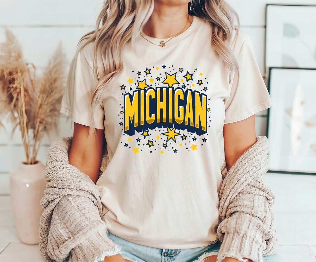 Retro Michigan Football Shirt, Ann Arbor Michigan T-shirt, Vintage ...