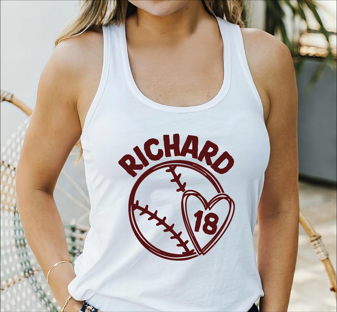 Baseball Name Number Tank Top, Baseball Tanks, Baseball Team Tank Top ...