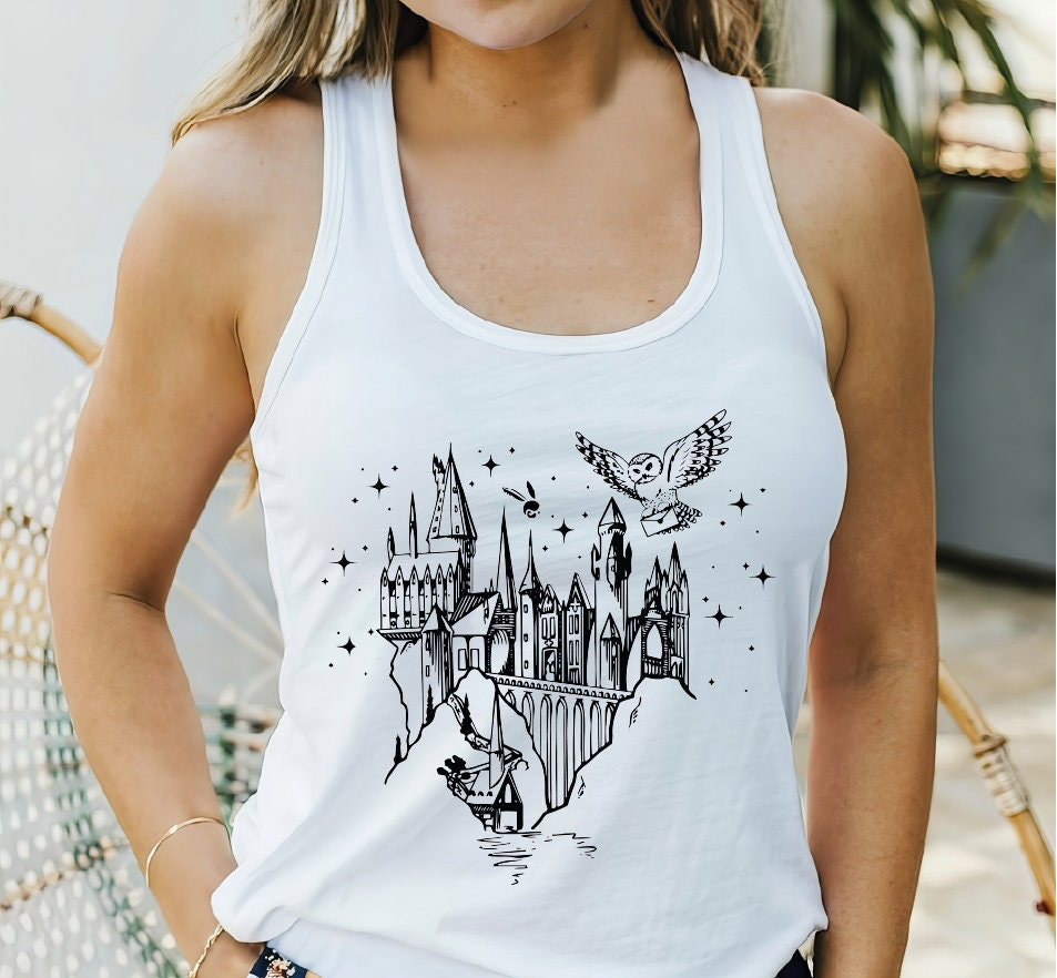 Wizard School Tank Top, Magical Castle Tank Top for Women, Universal ...