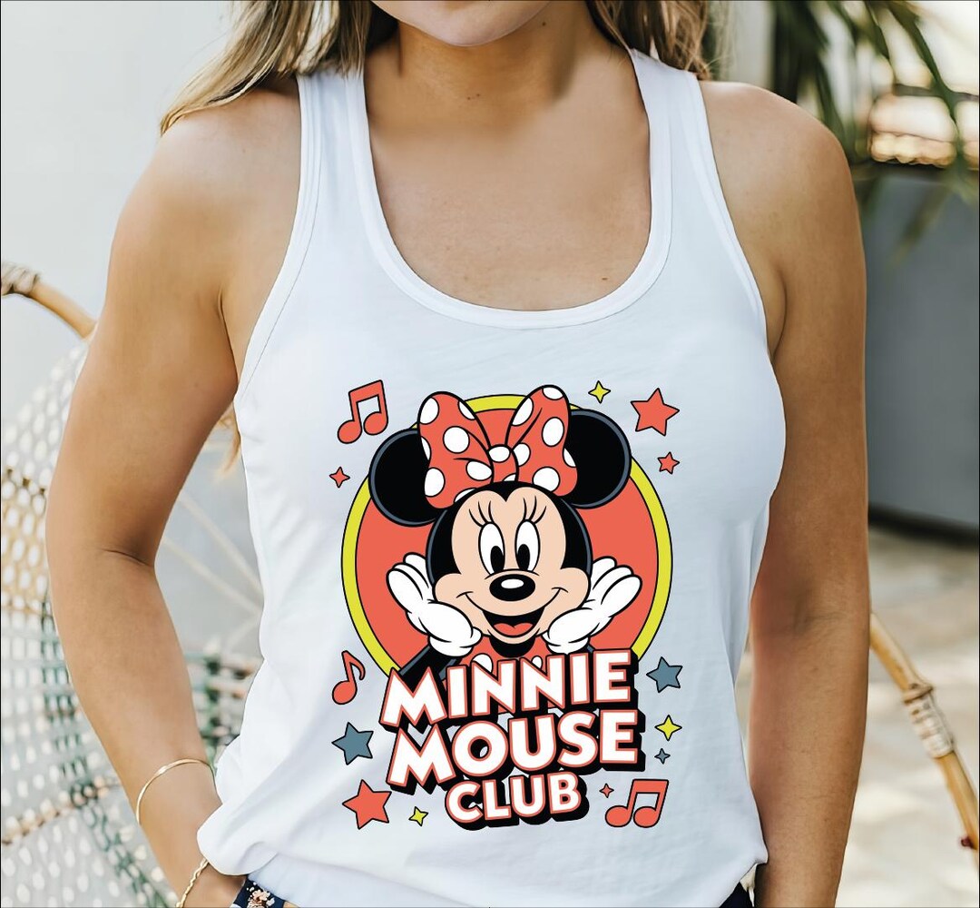 Minnie Mouse Club Tank Top, Minnie Disneyland Crop Top, Minnie & Mickey ...