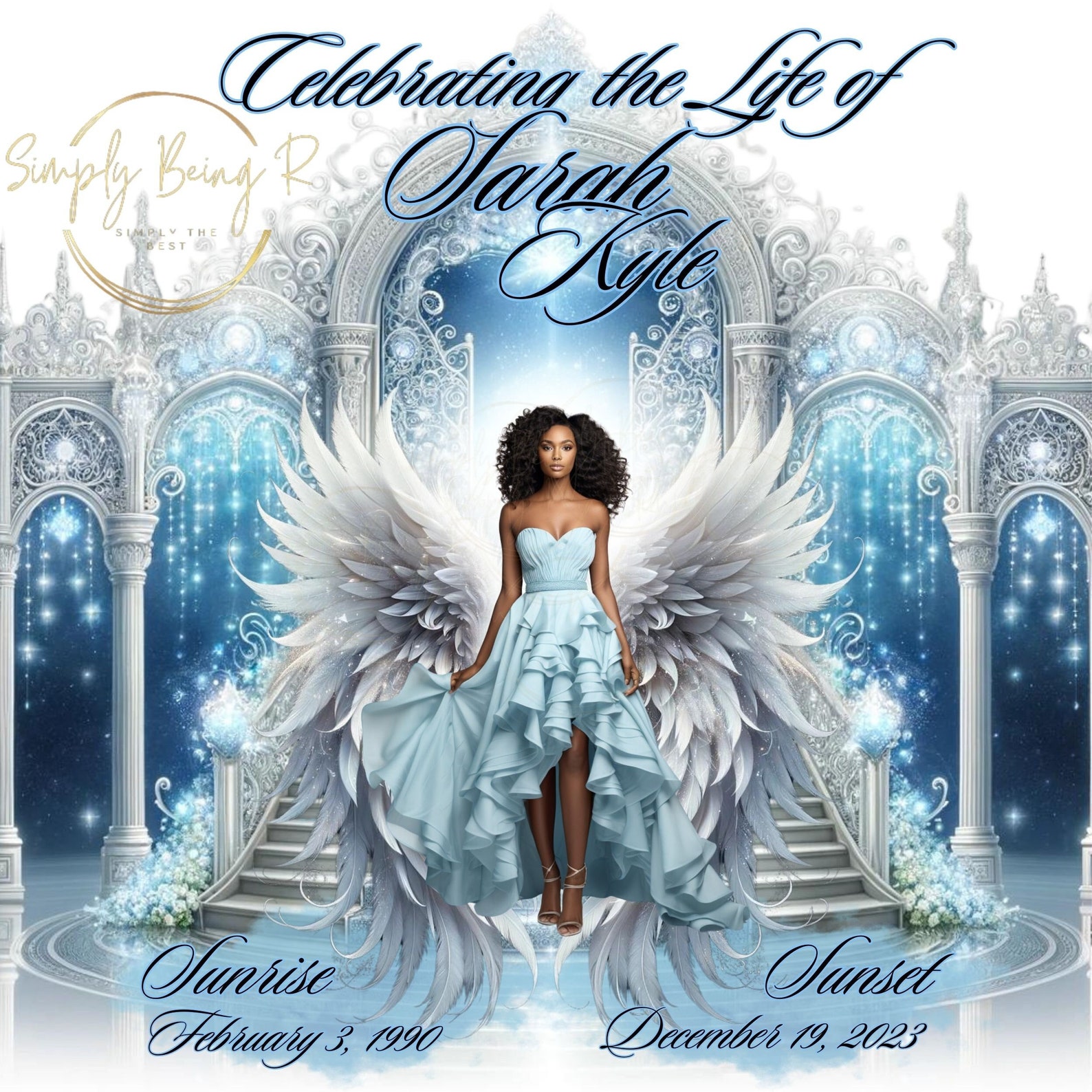 Elegant Obituary Template: 17x11 Bifold Memorial Program (canva ...