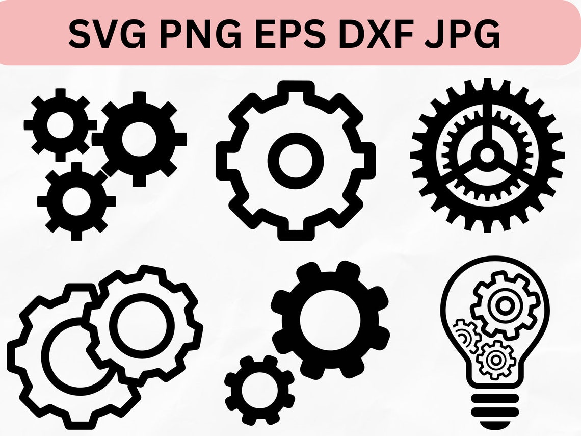 Gears Svg Bundle, Gears Clipart, Metal Gears Svg, Gears Vector ...