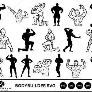 Bodybuilder Svg, Fitness Svg, Gym Svg, Muscle Man Png, Dumbell Svg ...