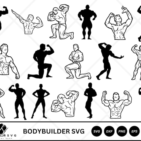 Muscle and Dumbell Svg - Etsy