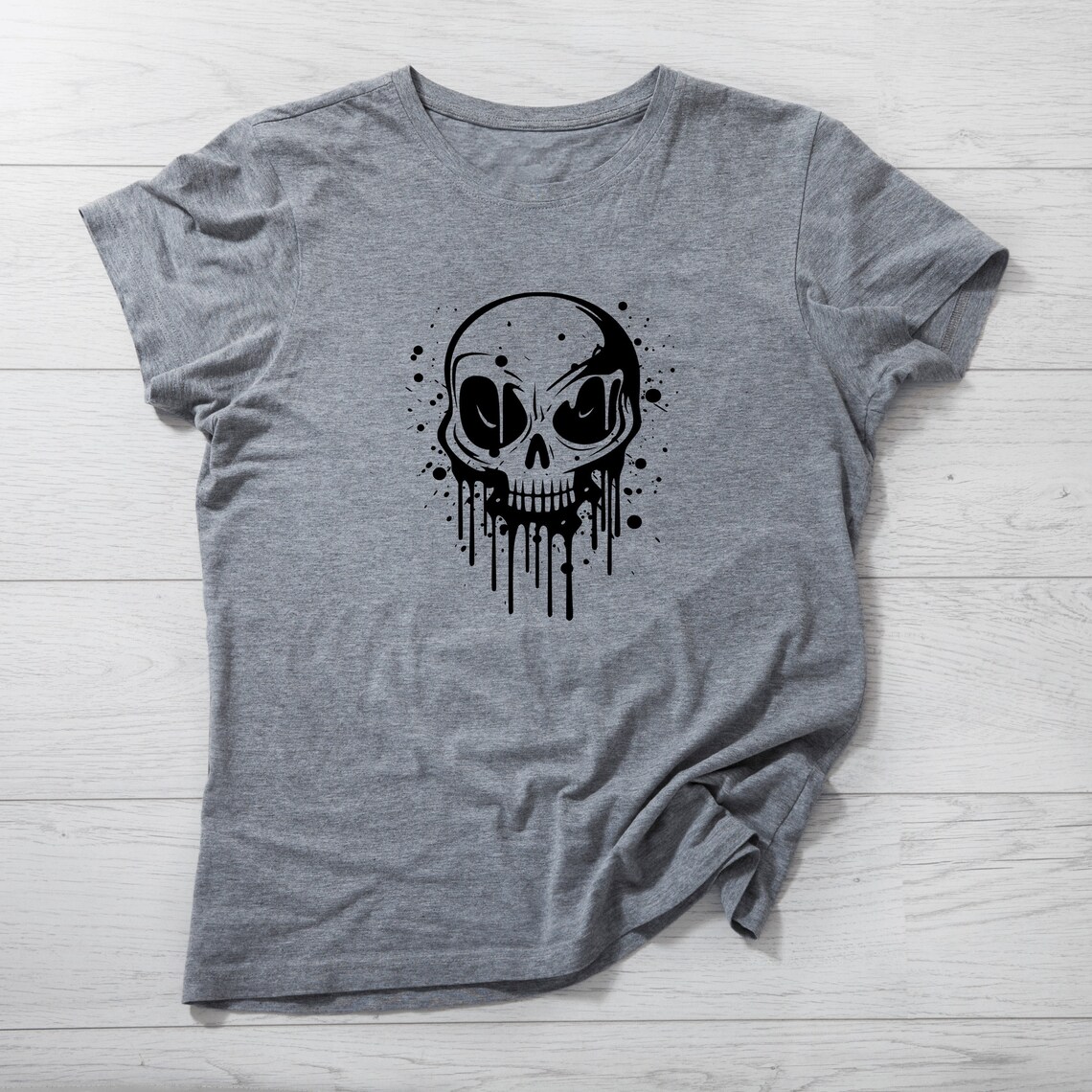 Dripping Skull Svg, Skull Svg, Skull Clipart, Melting Skull Svg, Skull ...