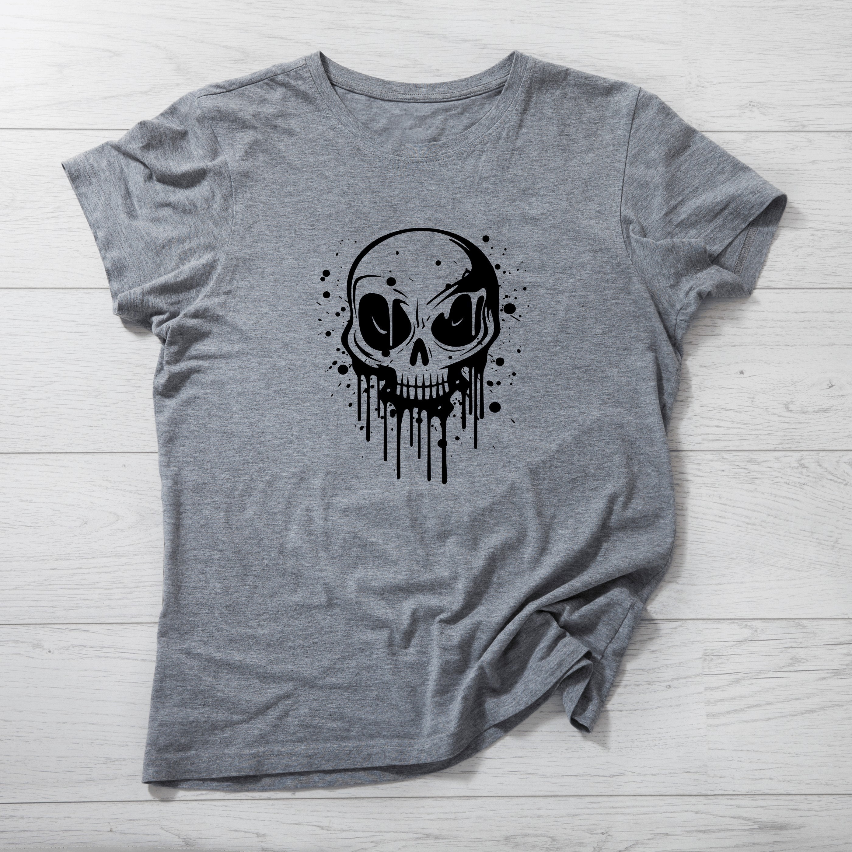 Dripping Skull Svg, Skull Svg, Skull Clipart, Melting Skull Svg, Skull ...