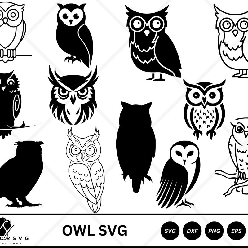 Owl Svg - Etsy