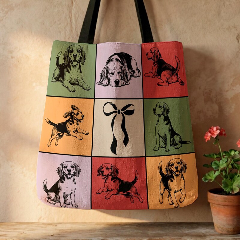 Vintage Tapestry Bag Dog - Etsy