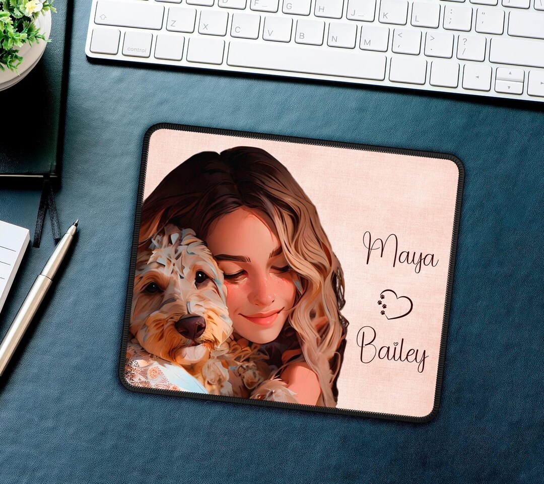 Custom Pet Mousepad, Custom Hand-painted Pet Photo Gift, Personalised ...