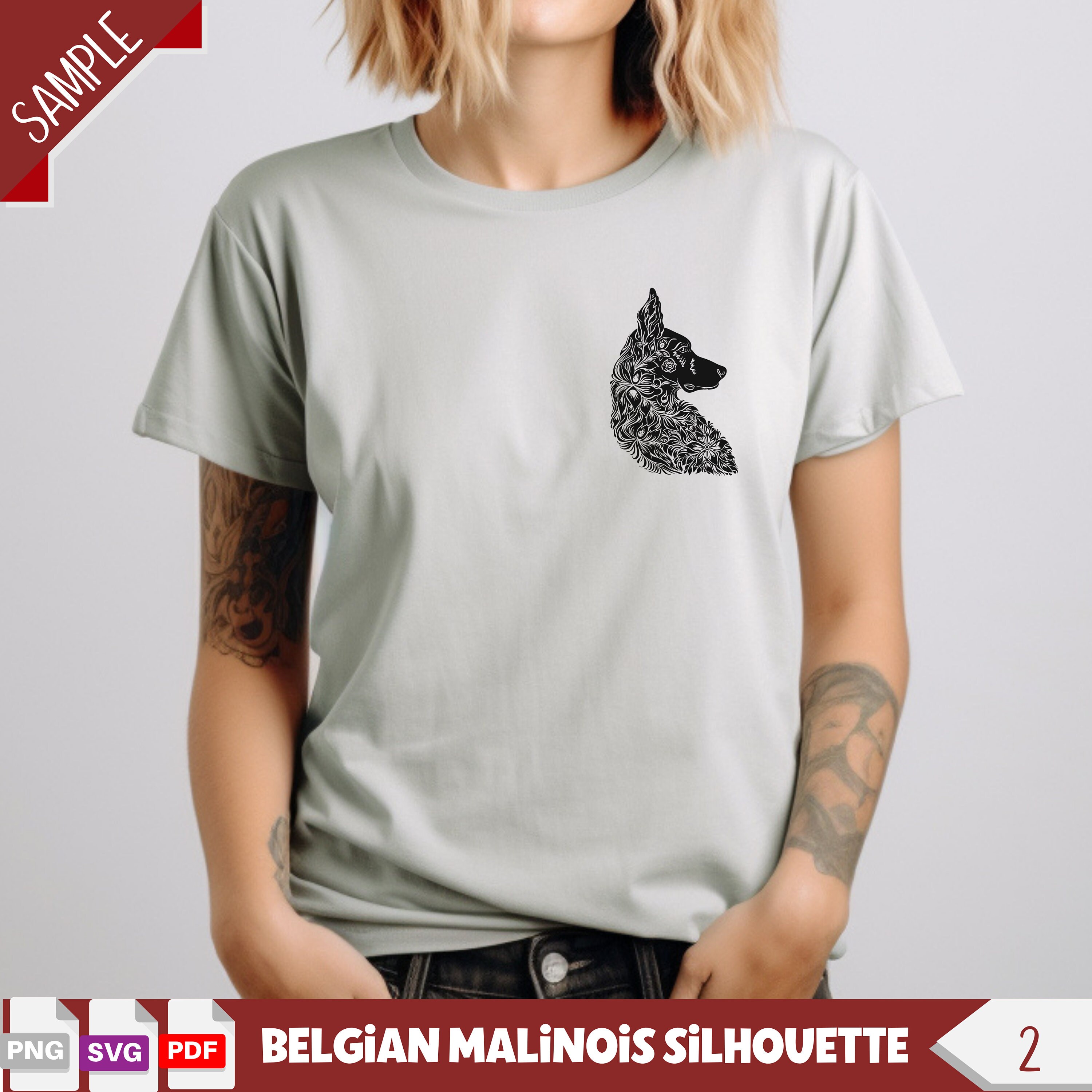 Belgian Malinois Dog Mom Gift, Malinois Sticker & Ornament Set ...