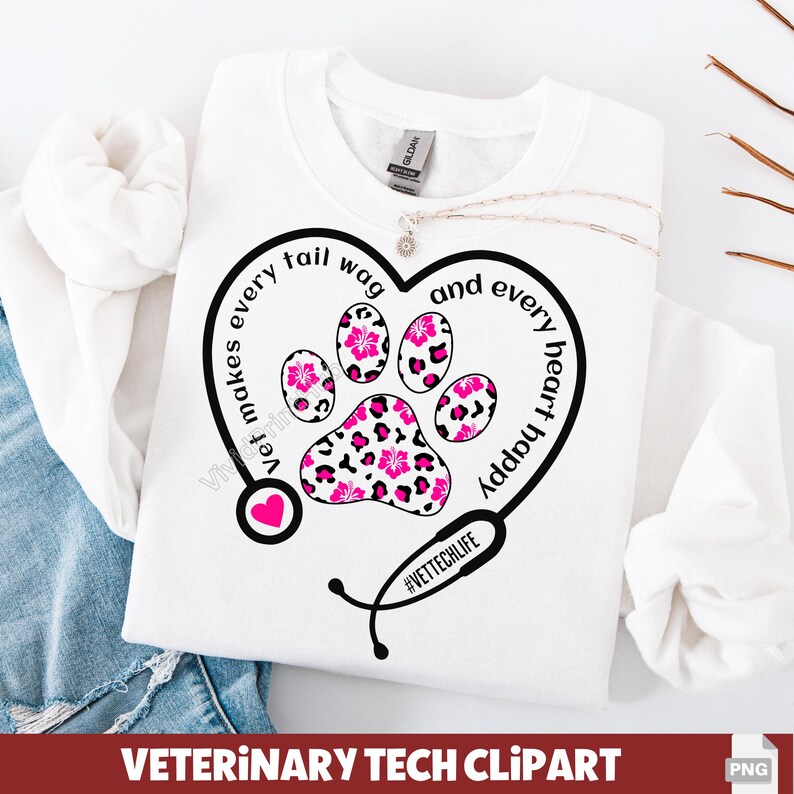 Vet Tech Clipart Bundle – 10 PNG Designs for Sublimation, Shirts, Mugs ...