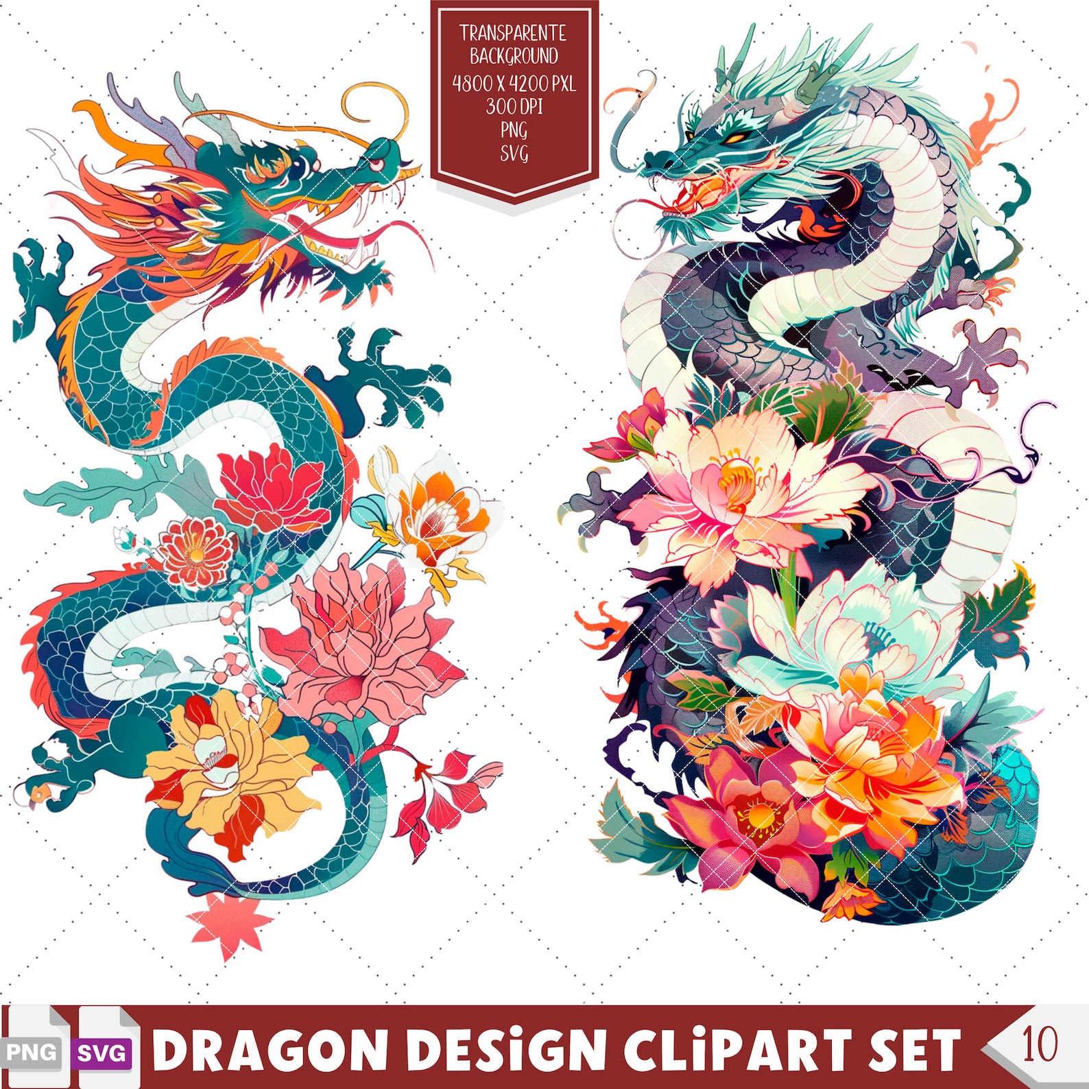 Japanese Dragon Tattoo Design Fantasy Dragon Printable Stencils T-shirt ...