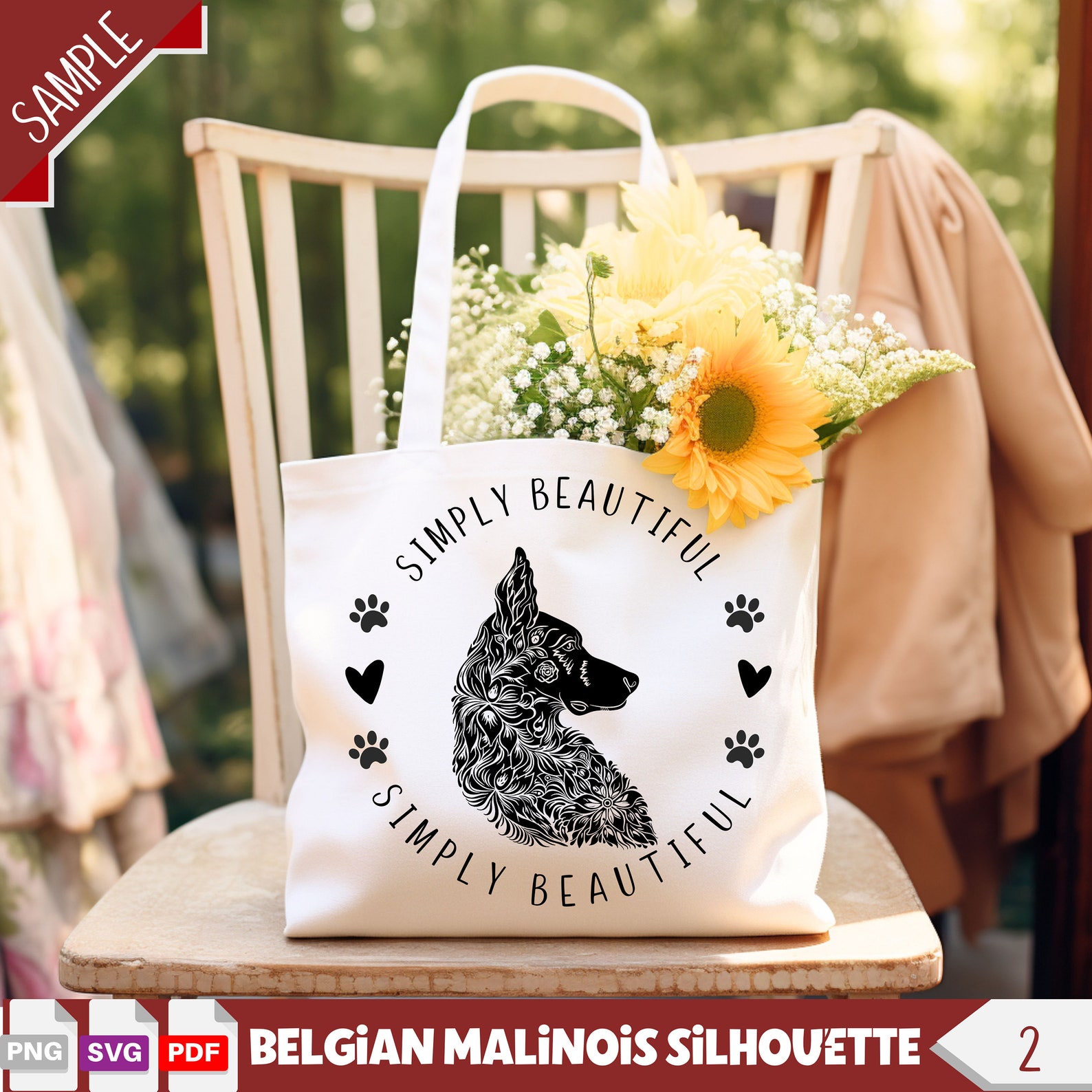 Belgian Malinois Dog Mom Gift, Malinois Sticker & Ornament Set ...